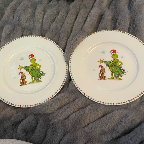 Dr. Seuss | Holiday | The Grinch Christmas Theme Saladappetizer Plates ...